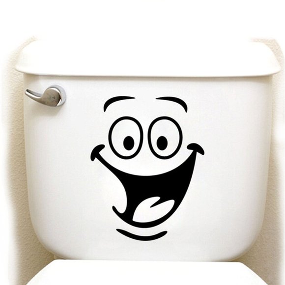 Other | Funny Face Big Smile Black Vinyl Decal | Poshmark
